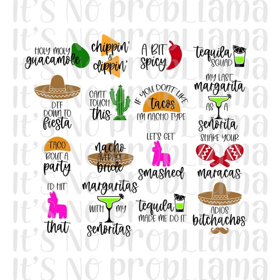 16 Fiesta Designs Fiesta Bundle Bachelorette Fiesta Party - Etsy