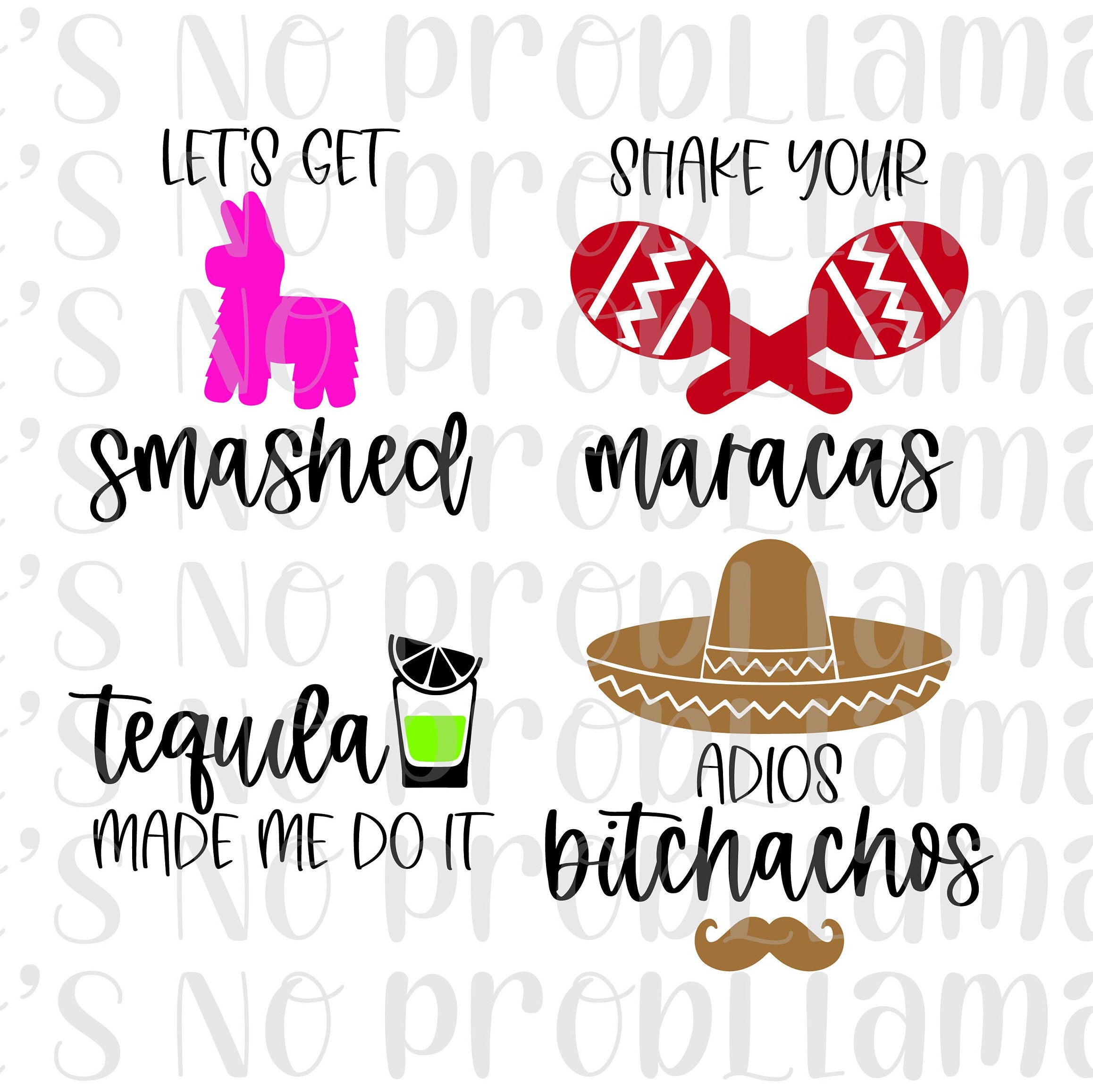 16 Fiesta Designs Fiesta Bundle Bachelorette Fiesta Party - Etsy