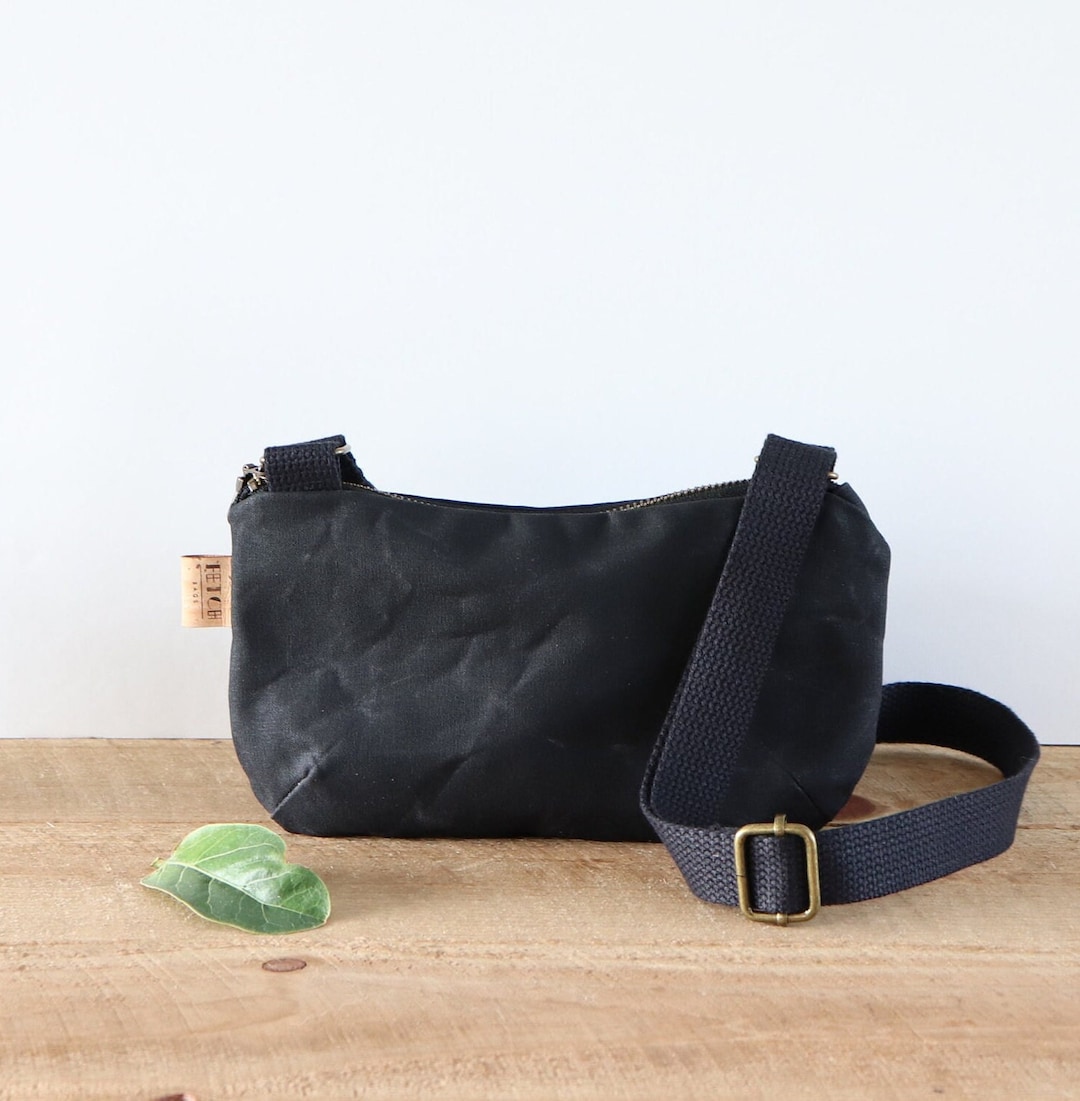 Mini Waxed Canvas Bag. Water Resistant Mini Crossbody Bag for Women ...