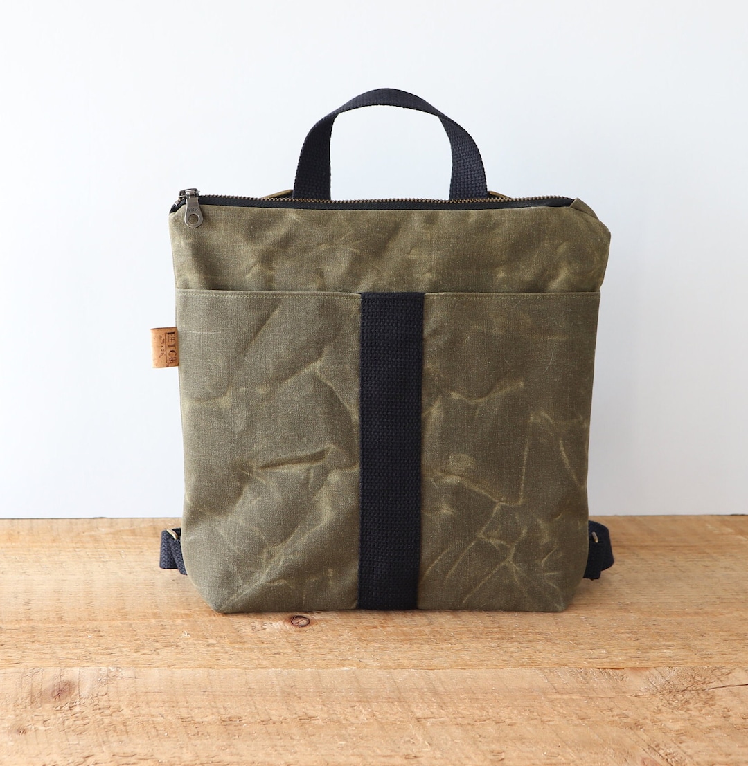 Waxed Canvas Backpack for Women. Small Backpack Purse for Women, Teens ...