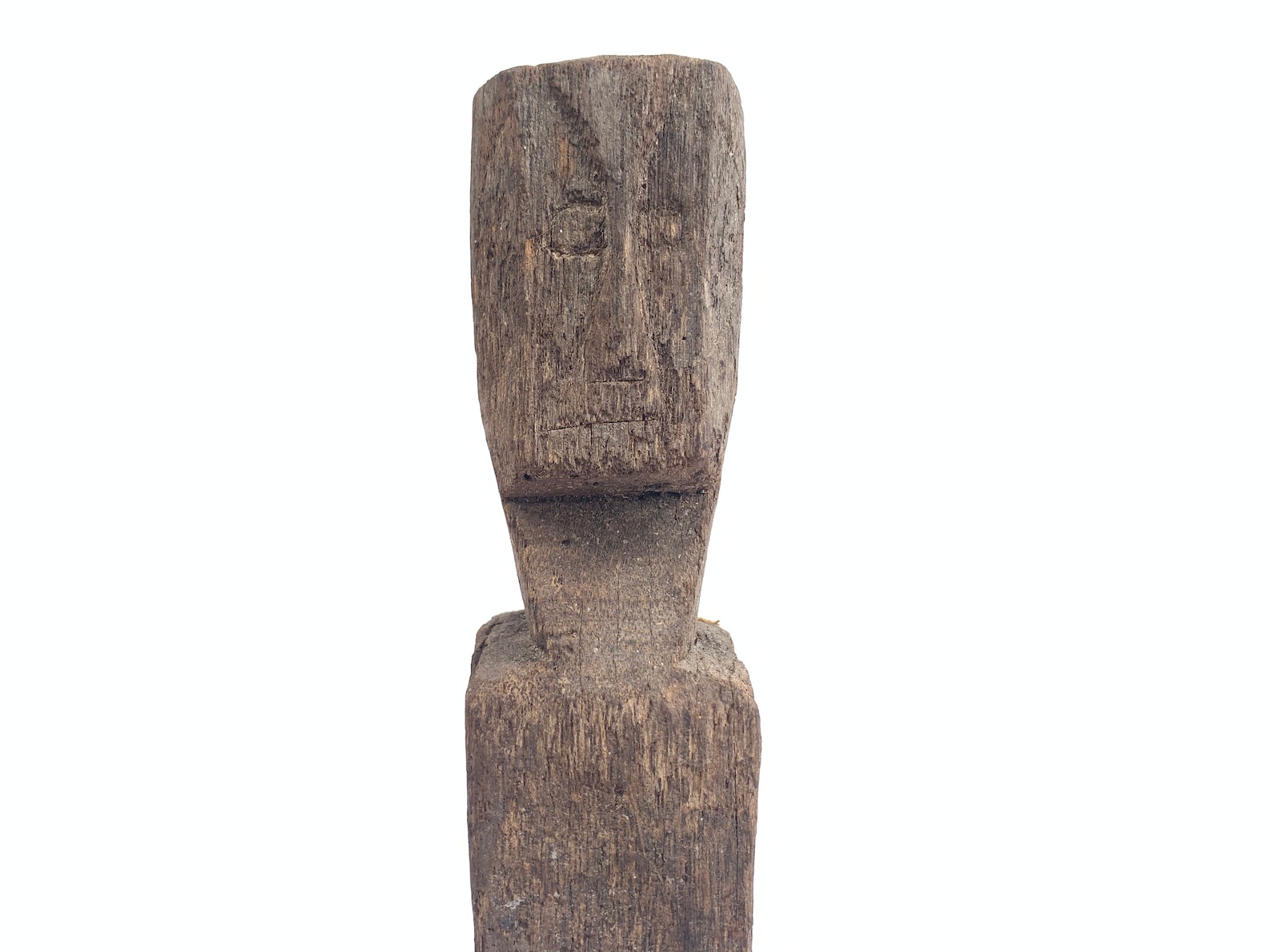 ANTIQUE ANCESTRAL Rice Field Guardian STATUE Image Pole Sculpture Icon ...