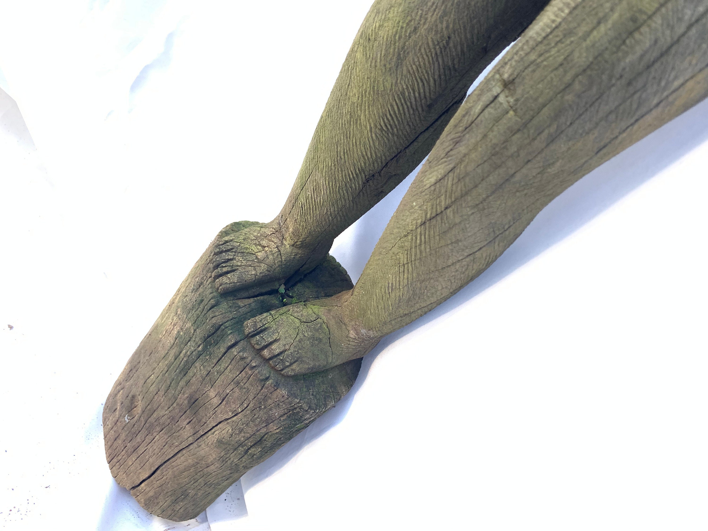 STRANGE ARM 1060mm Dayak Outdoor STATUE Tribal Figure Sculpture Borneo ...