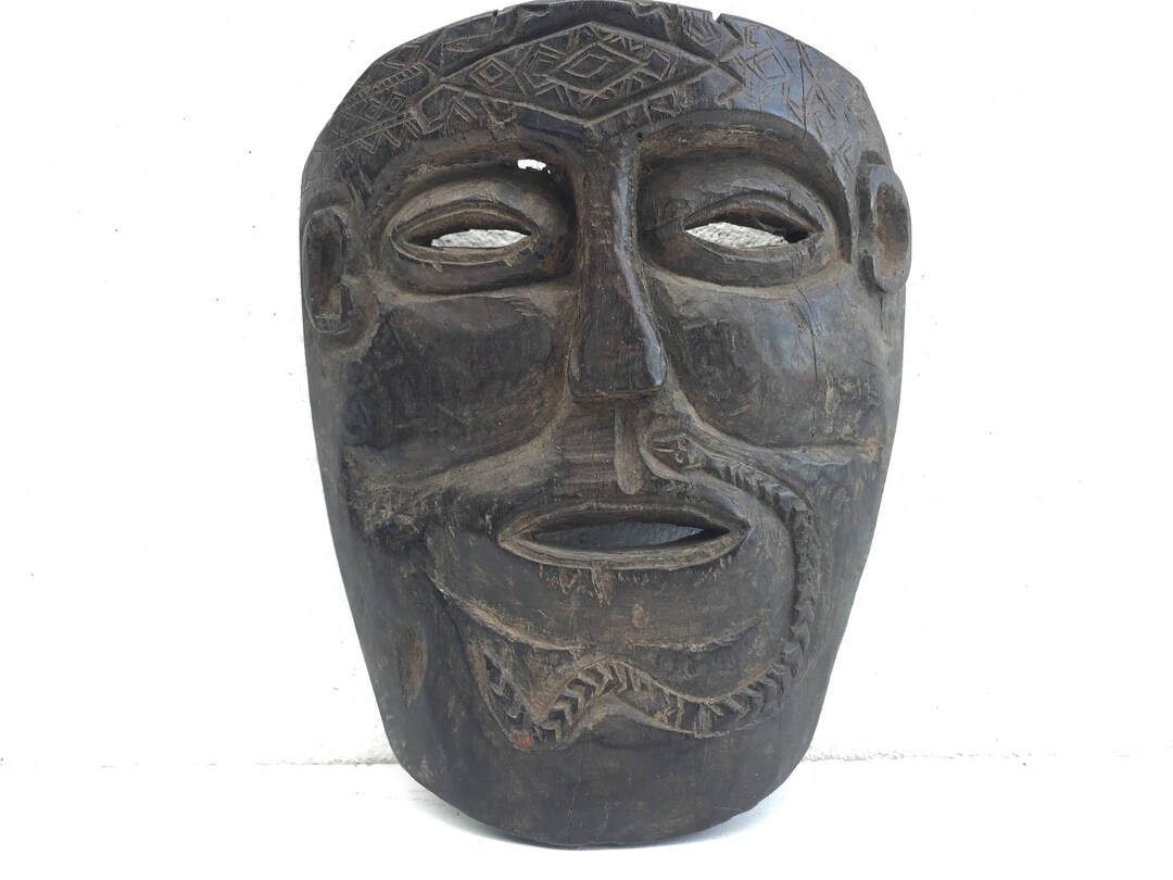 TUKUDEDE Timor-leste 9.8" TRIBAL MASK Facial Artifact Native Artefact ...