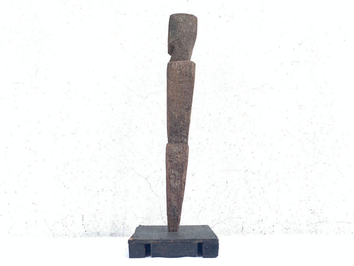 ANTIQUE ANCESTRAL Rice Field Guardian STATUE Image Pole - Etsy