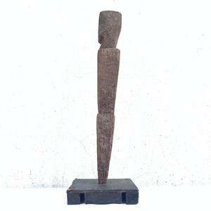 ANTIQUE ANCESTRAL Rice Field Guardian STATUE Image Pole Sculpture Icon ...