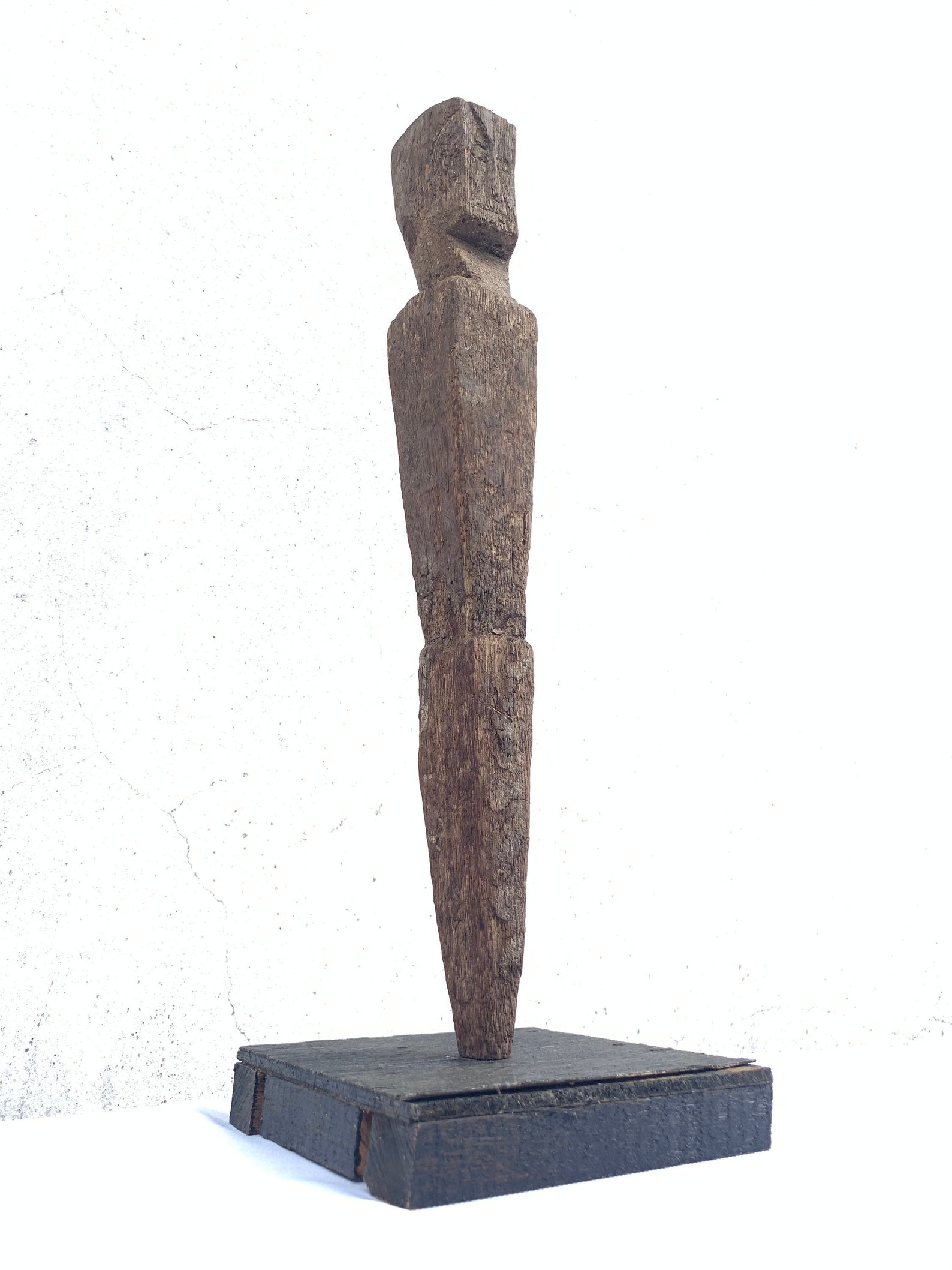 ANTIQUE ANCESTRAL Rice Field Guardian STATUE Image Pole Sculpture Icon ...
