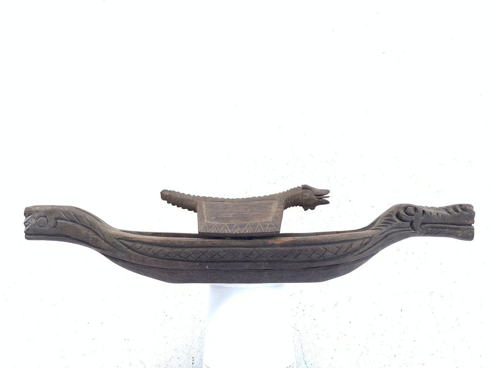 SERPENT BOAT 20.5 Old Tribal VESSEL Statue Sculpture - Etsy