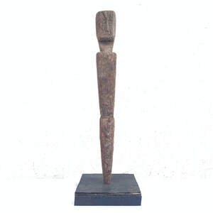 ANTIQUE ANCESTRAL Rice Field Guardian STATUE Image Pole Sculpture Icon ...