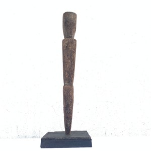 ANTIQUE ANCESTRAL Rice Field Guardian STATUE Image Pole Sculpture Icon ...