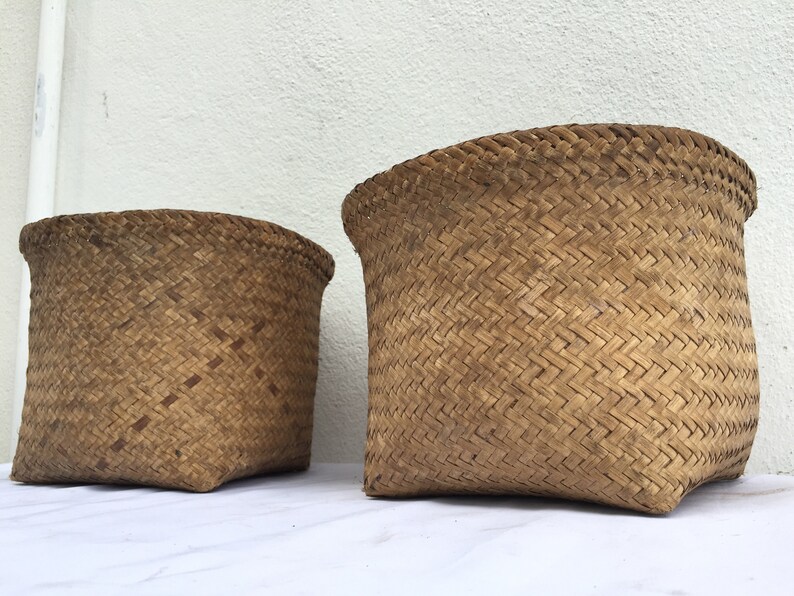 SEED BASKET One Pair BAKUL Forest Jungle Bag Travel Asia Asian - Etsy