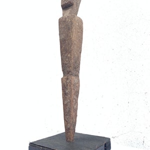 ANTIQUE ANCESTRAL Rice Field Guardian STATUE Image Pole Sculpture Icon ...