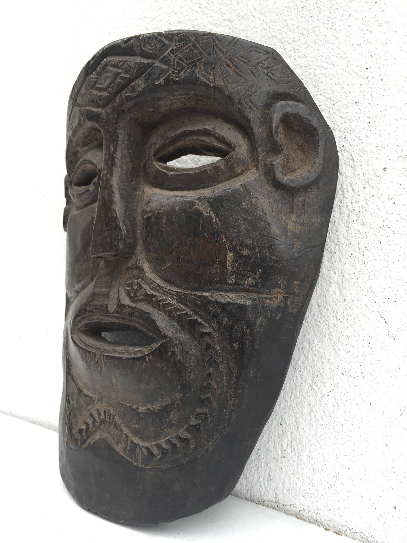 TUKUDEDE Timor-leste 9.8" TRIBAL MASK Facial Artifact Native Artefact ...