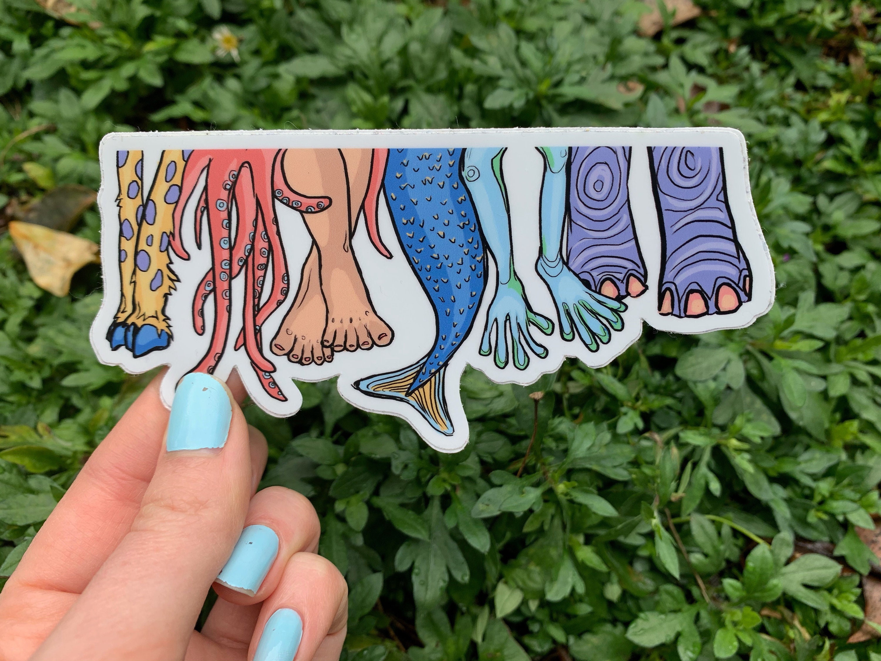 Magical Hanging Legs Sticker Water Bottle Sticker Aesthetic | Etsy