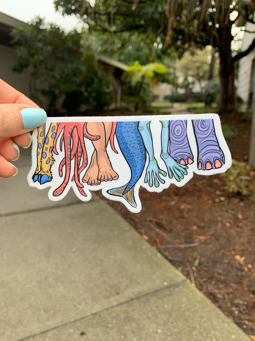 Magical Hanging Legs Sticker Water Bottle Sticker Aesthetic - Etsy