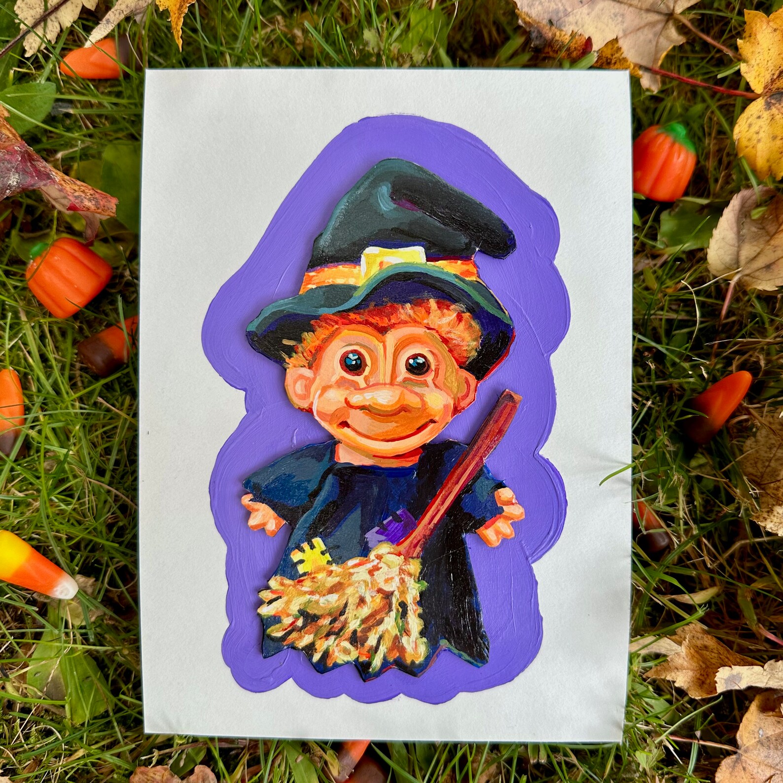 Halloween Troll Doll Paintings / Nostalgic 90s Kid Art / Kids Toys Art ...