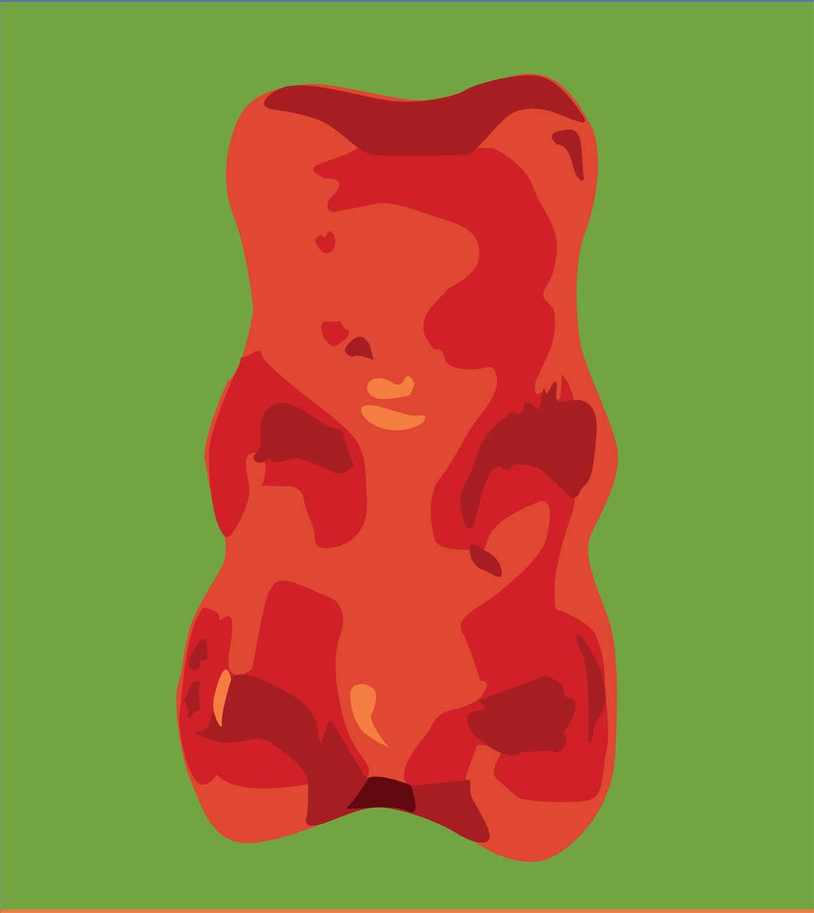 Gummy Bear Pop Art / Wall Art Poster / Art Print / Rainbow Candy Decor ...