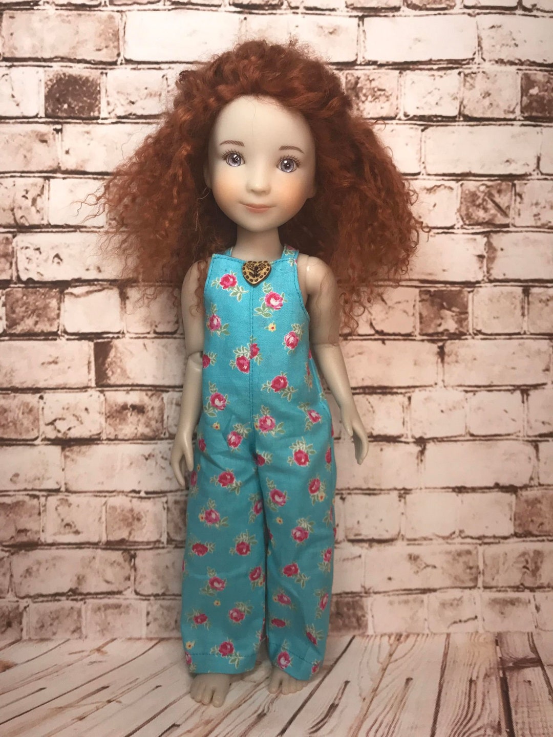 Turquoise Floral Overalls for Ruby Red Fashion Friends Siblie and ...