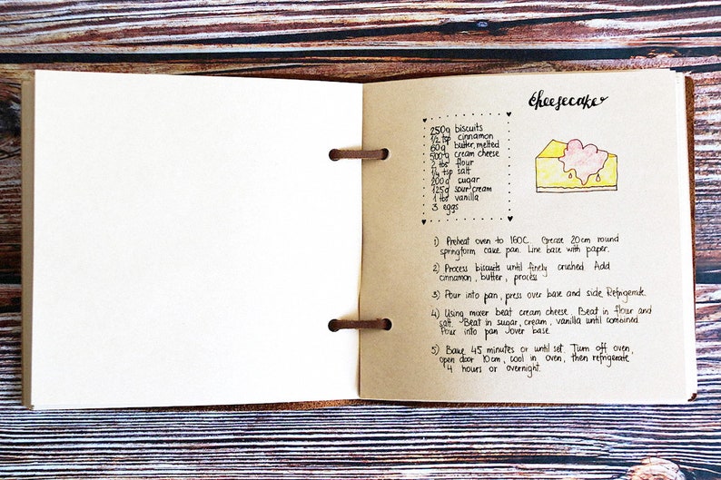Recipe book Personalized recipe book Custom cook book | Etsy