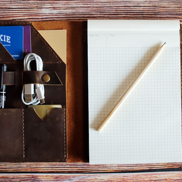 Leather Writing Pad Holder - Etsy