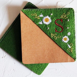 Personalized Bookmark, Embroidered Corner Bookmark, 4 Season Flower ...