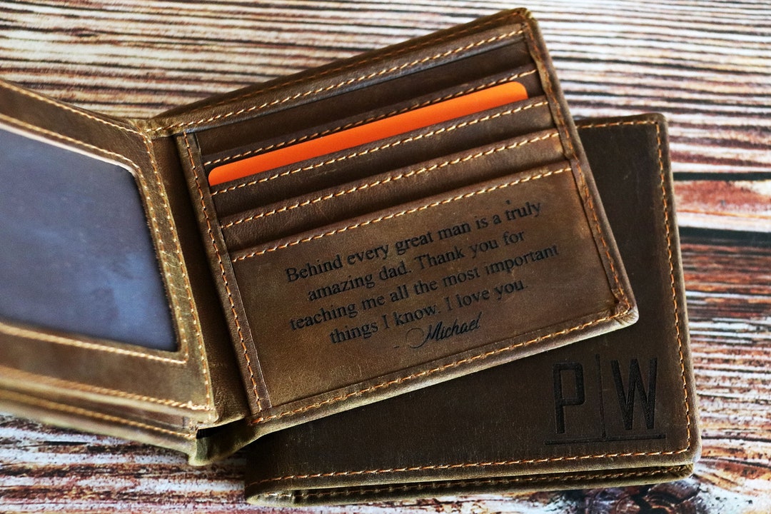 Personalized Leather Wallet Personalized Wallet Personalized - Etsy