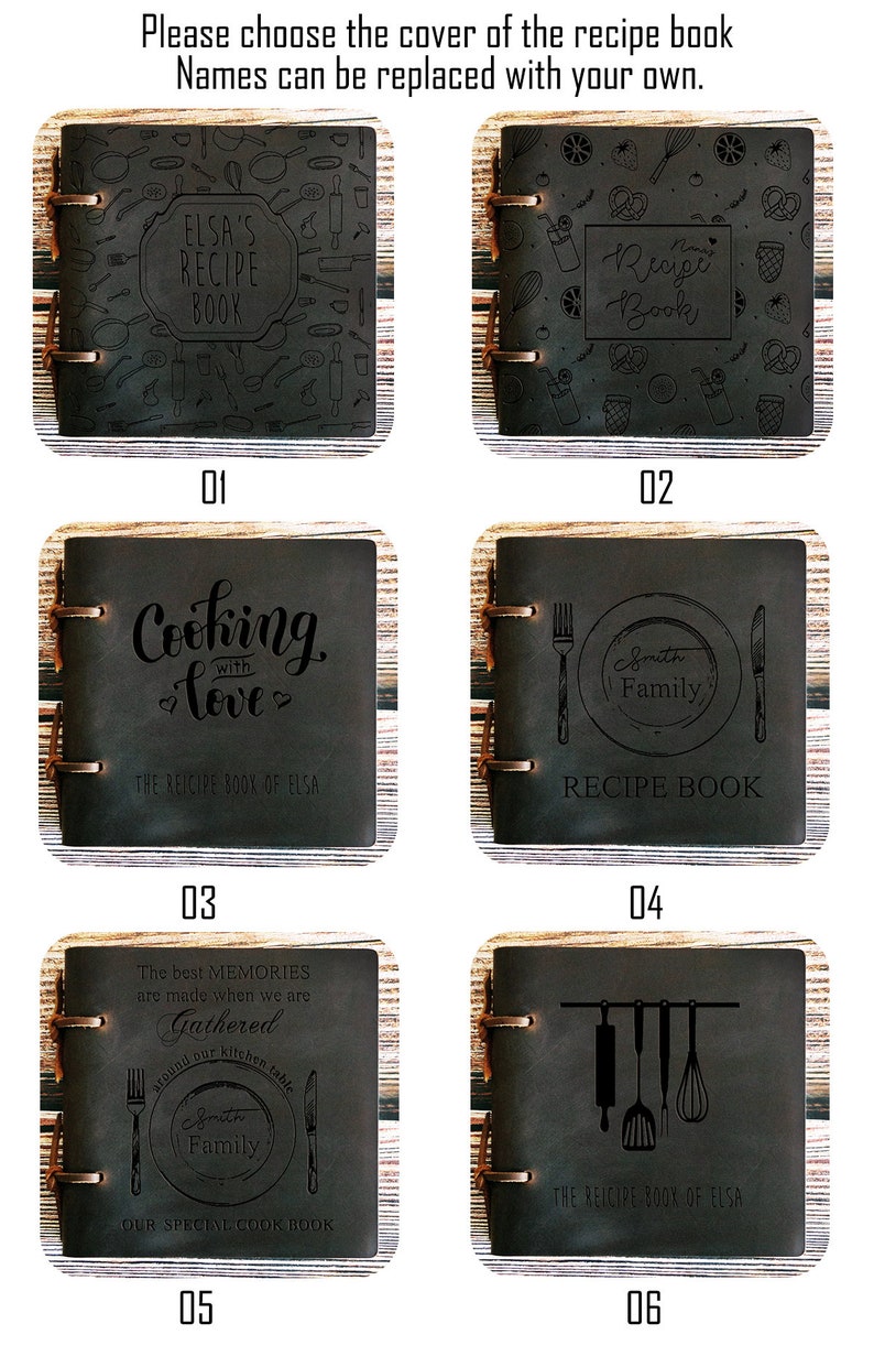 Recipe book Personalized recipe book Custom cook book | Etsy