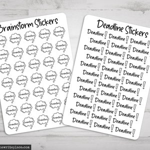 Writing Sticker Bundle, Author Novel Planning, Printed Sticker Sheets ...