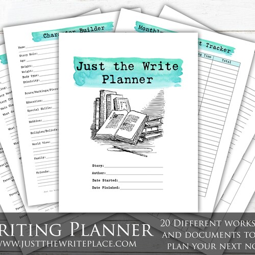 Watercolor Writing Planner Digital Printable Novel Planning - Etsy