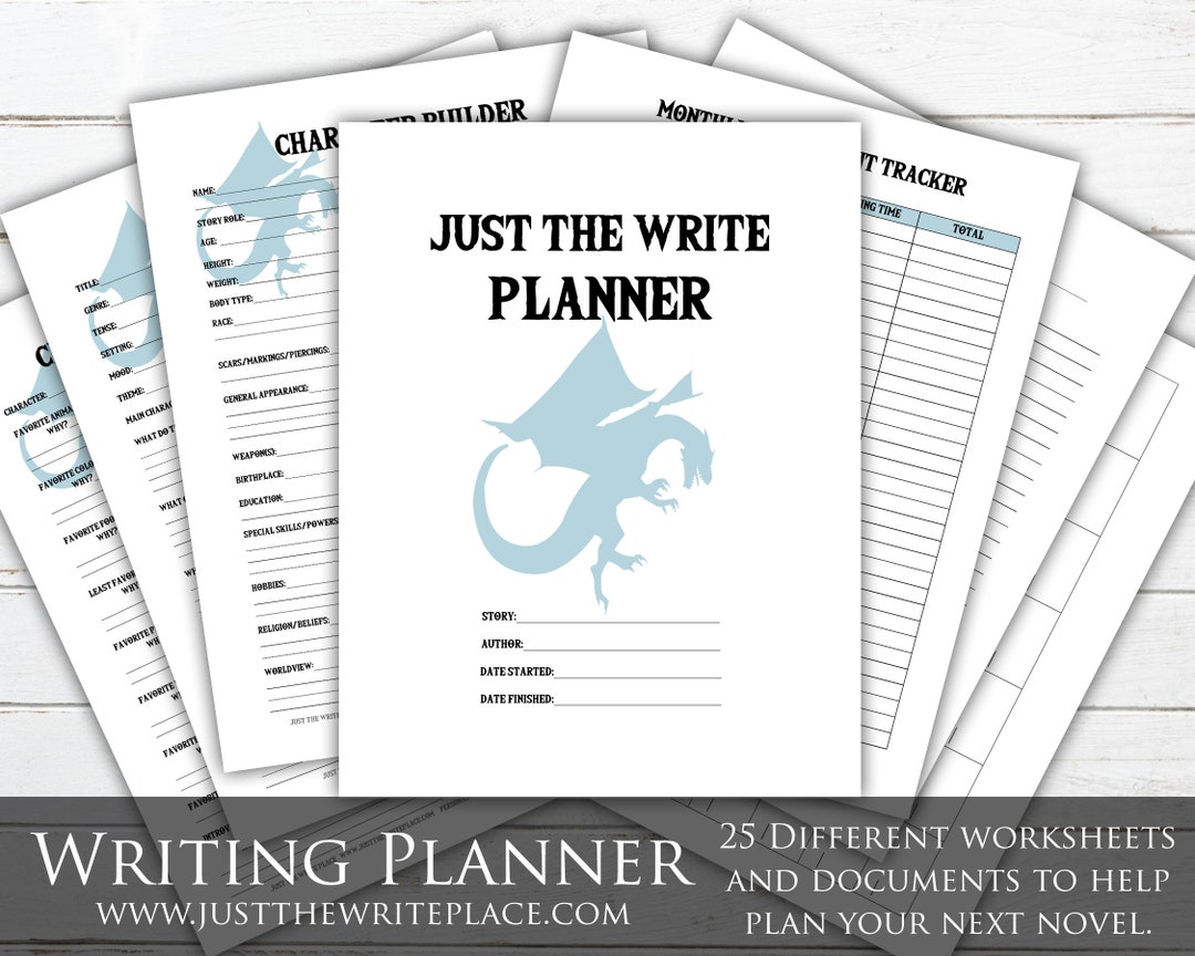Fantasy Writing Planner Digital Printable, Novel Planning Binder ...
