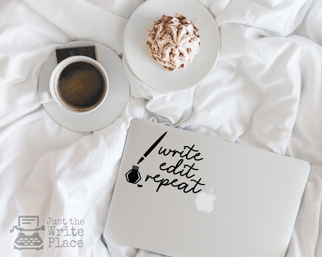 Sticker écrivain stylo, écriture. Modifier. Répéter. Vinyle autocollant ...