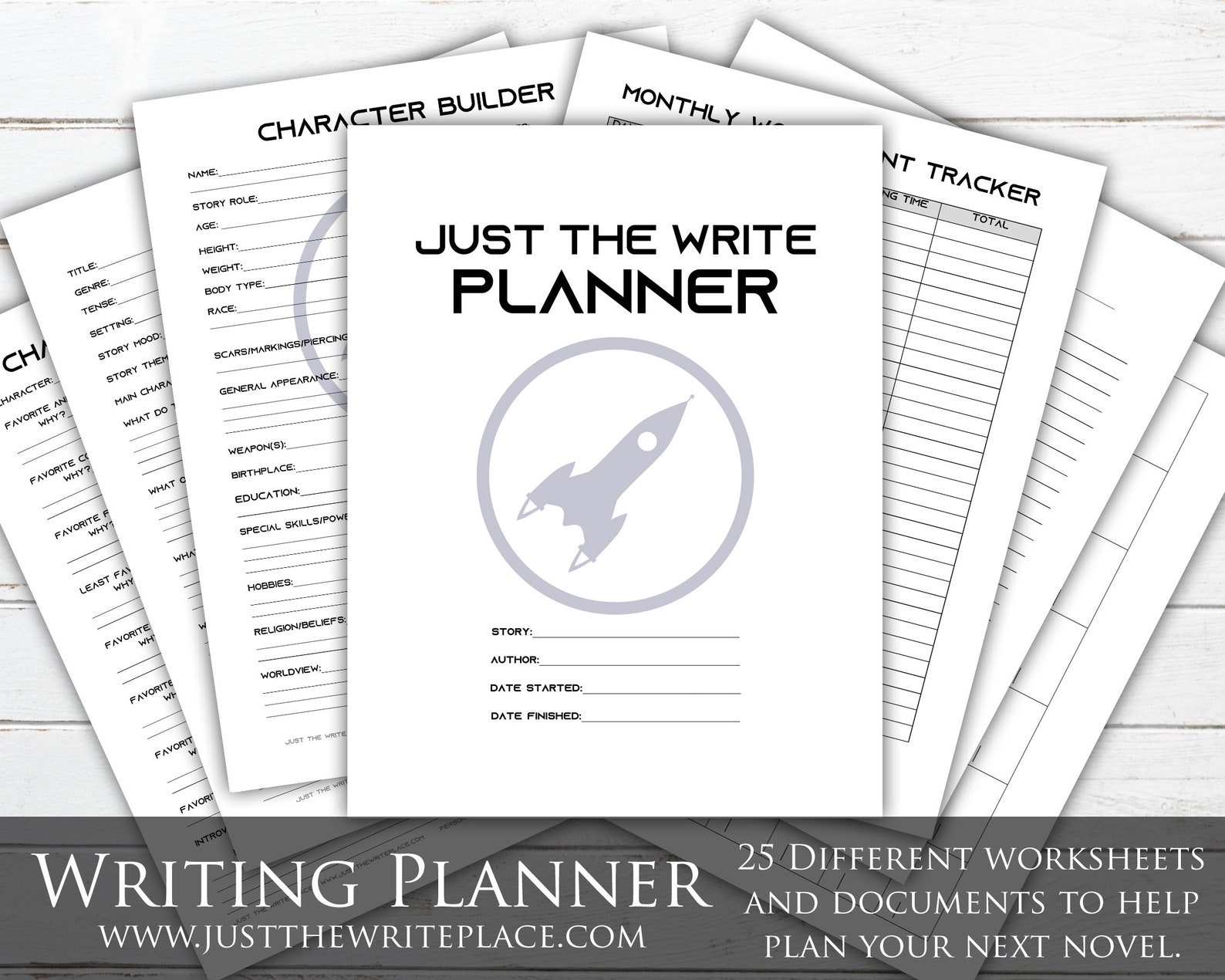 Sci-fi Writing Planner Digital Printable, Novel Planning Binder ...