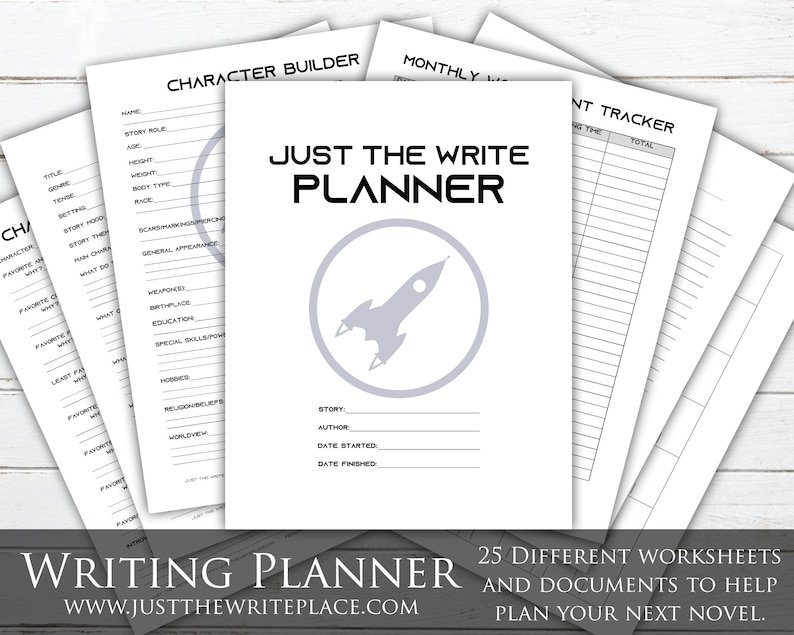 Sci-fi Writing Planner Digital Printable Novel Planning | Etsy