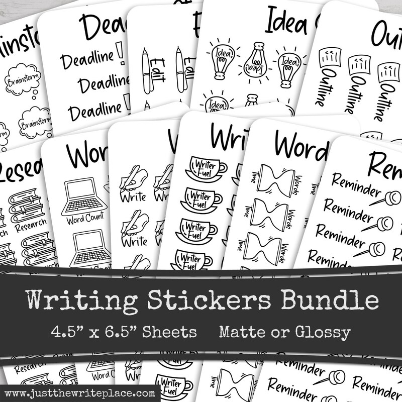 Writer Stickers - Etsy