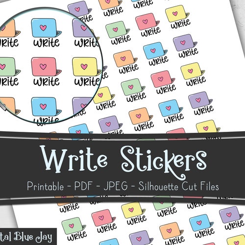 Writer Stickers - Etsy