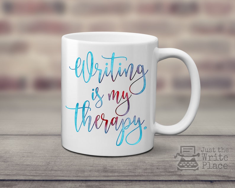 Writing is My Therapy Coffee Mug Writer Gift Author Gift | Etsy