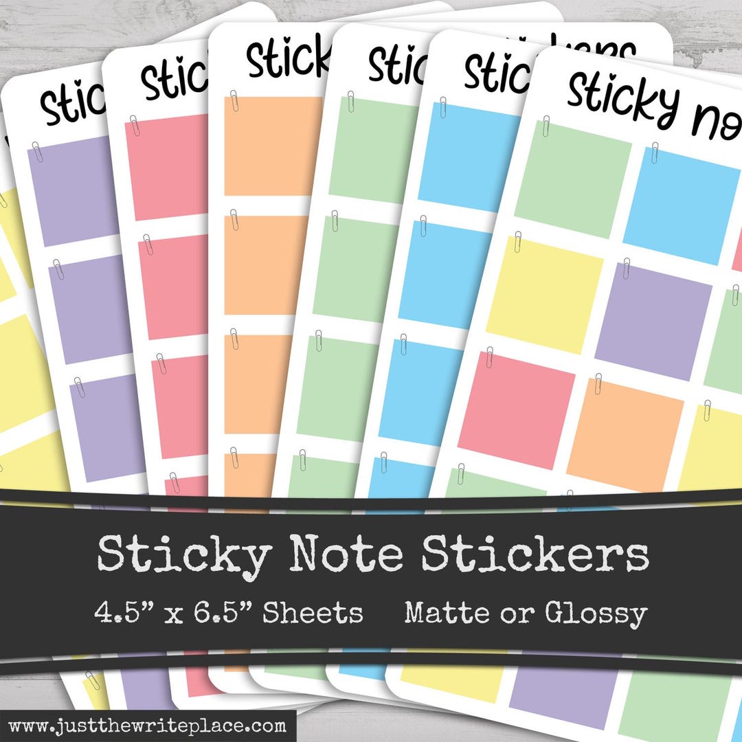 Mini Sticky Note Stickers, Novel Planning, Stickers for Writing, Author ...