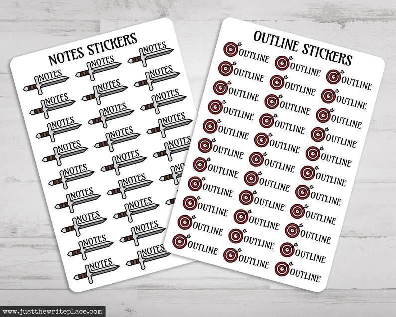 Fantasy Writing Planner Stickers, Author Novel Planning, Printed ...