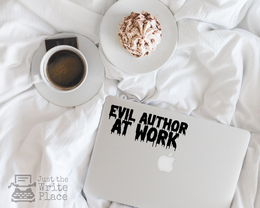 Evil Author at Work - Writer Decal - Vinyl Decal - Author - Wall ...