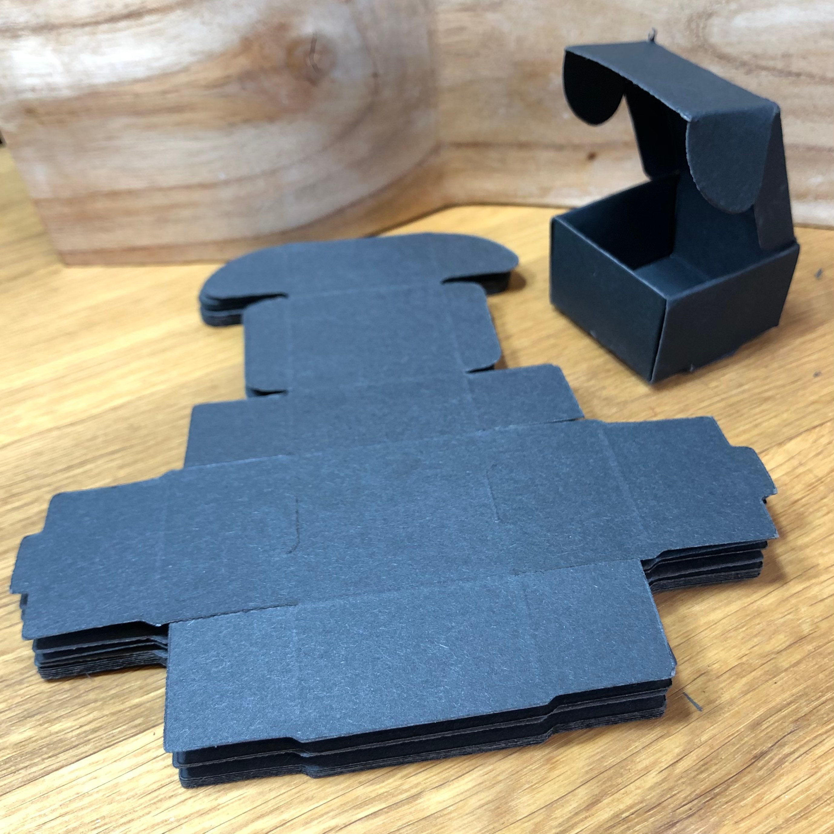 Small Black Card Gift Packaging Box for Jewellery Posting or | Etsy