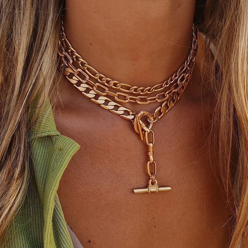 Chunky Gold Necklace - Etsy