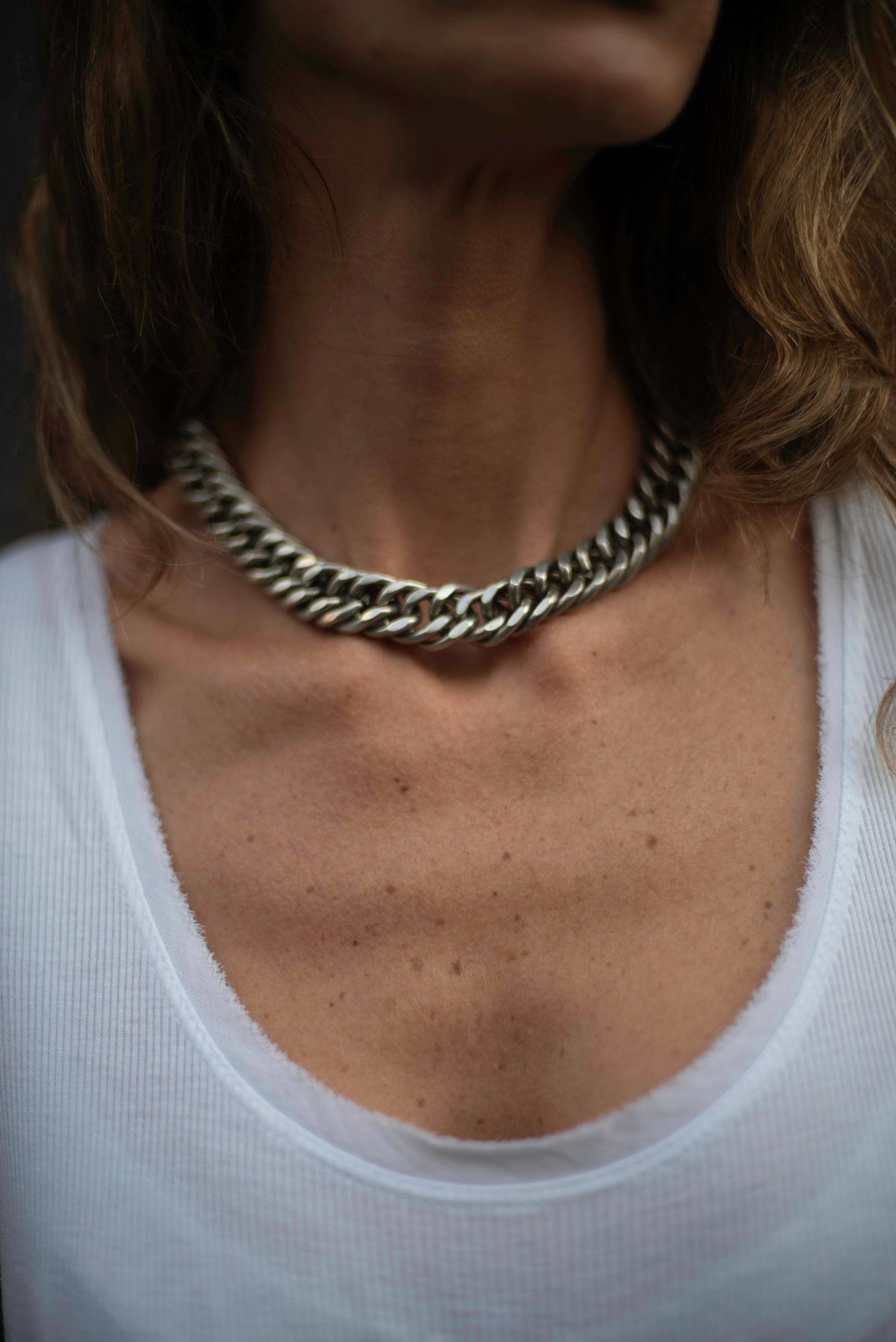 Chunky Link Necklace Thick Chain Necklace Statement Link - Etsy