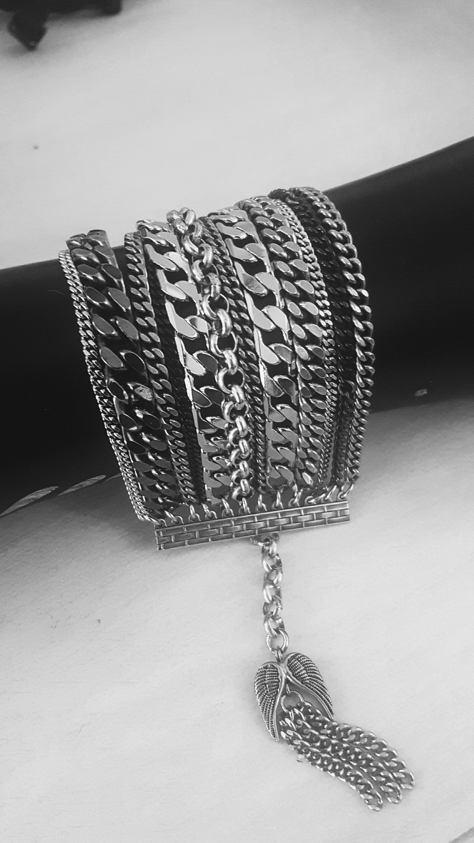 Multi Strand Chains Bracelet Oxidized Silver Bracelet - Etsy