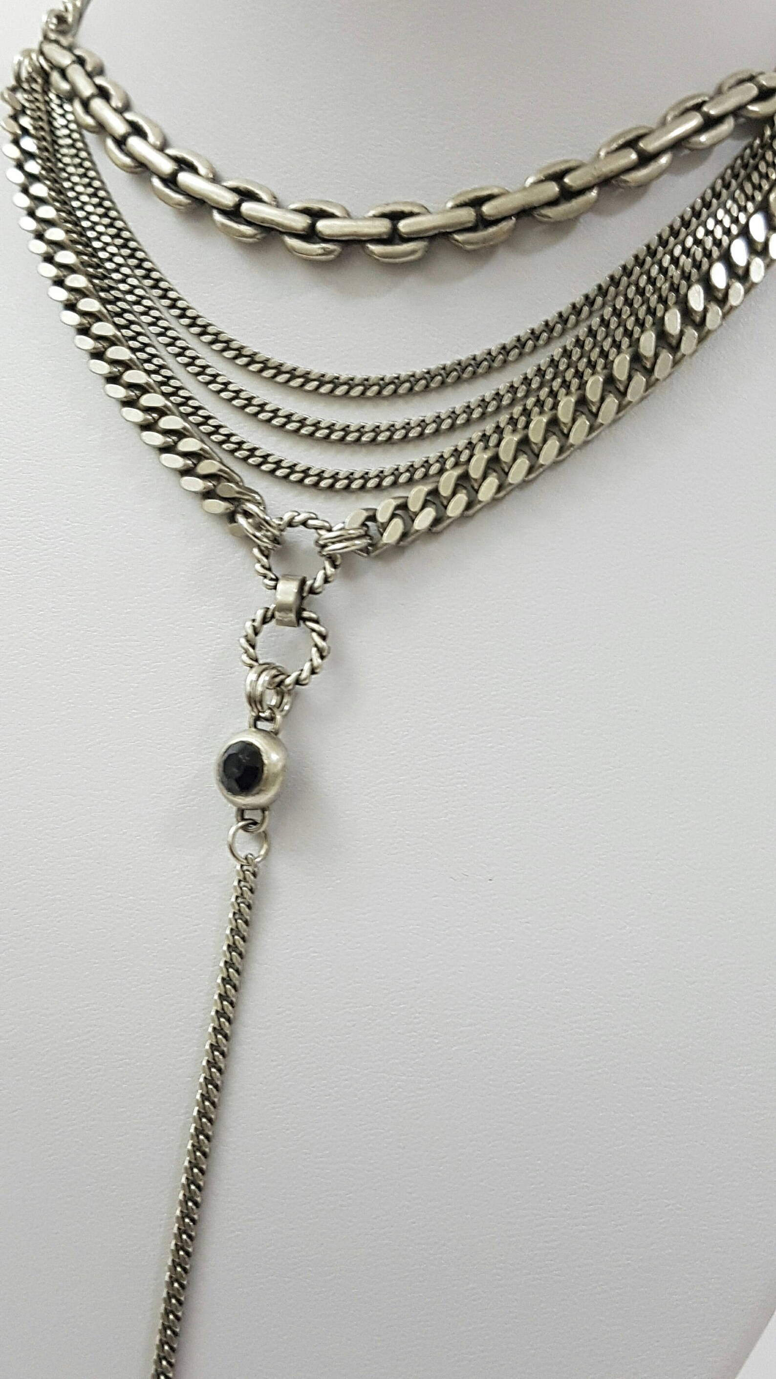 Multi Chain Necklace Multi Strand Necklace Y Lariat | Etsy