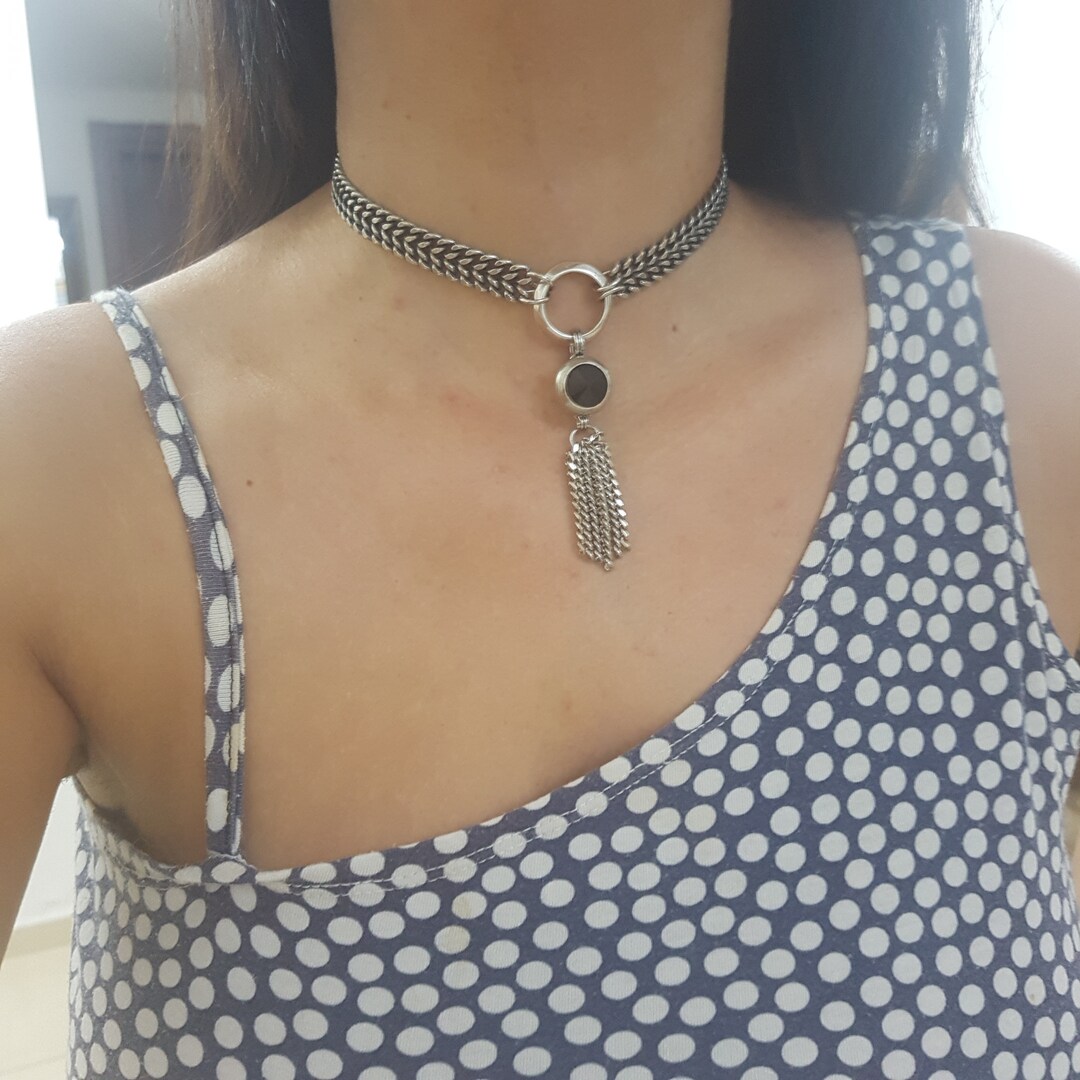 Silver Chain Choker - Etsy