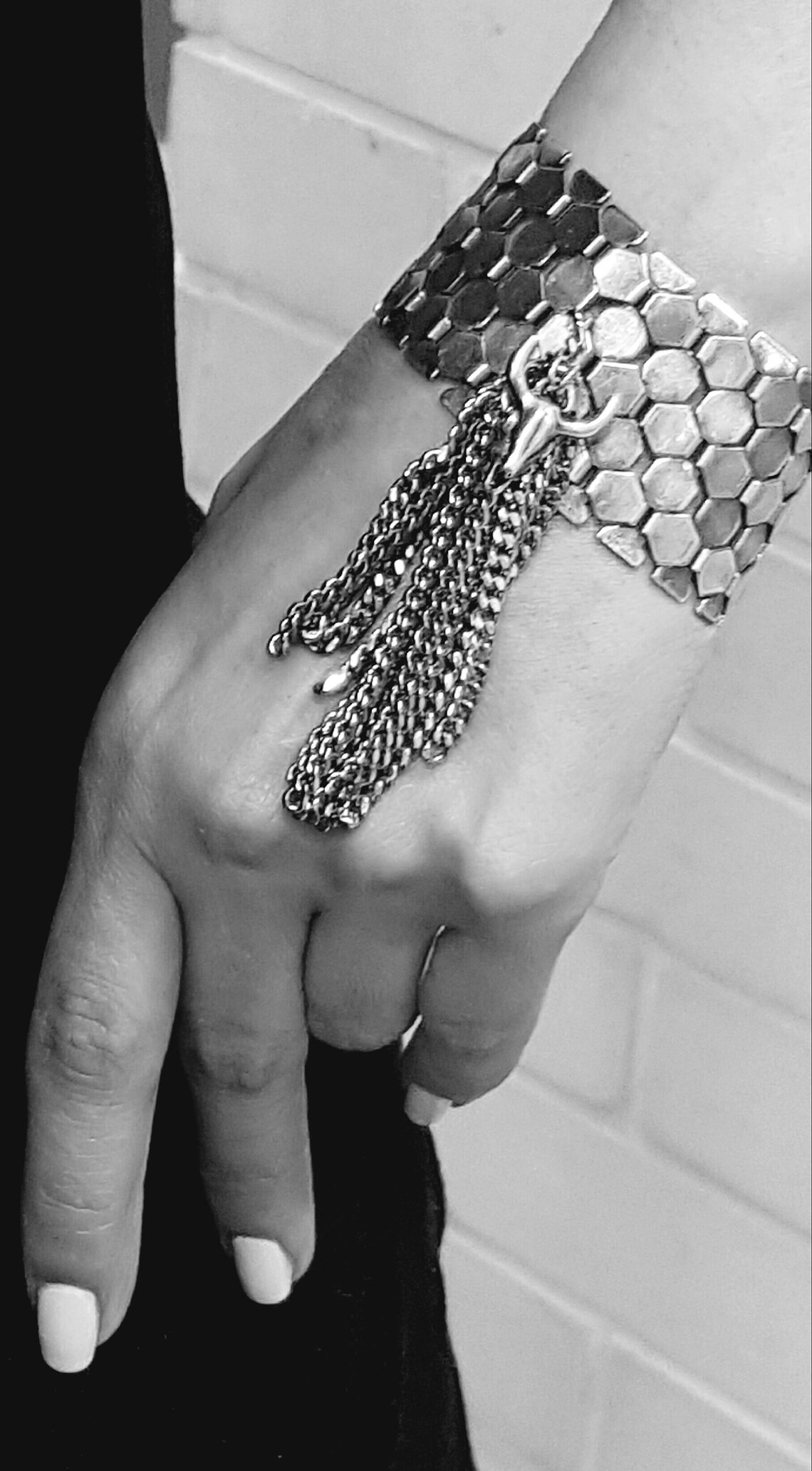 Wide Flat Link Bracelet Chunky Linked Bracelet Oxidized - Etsy