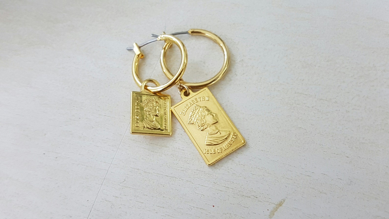 Gold Coin Earrings Medallion Earrings Medal Earrings | Etsy