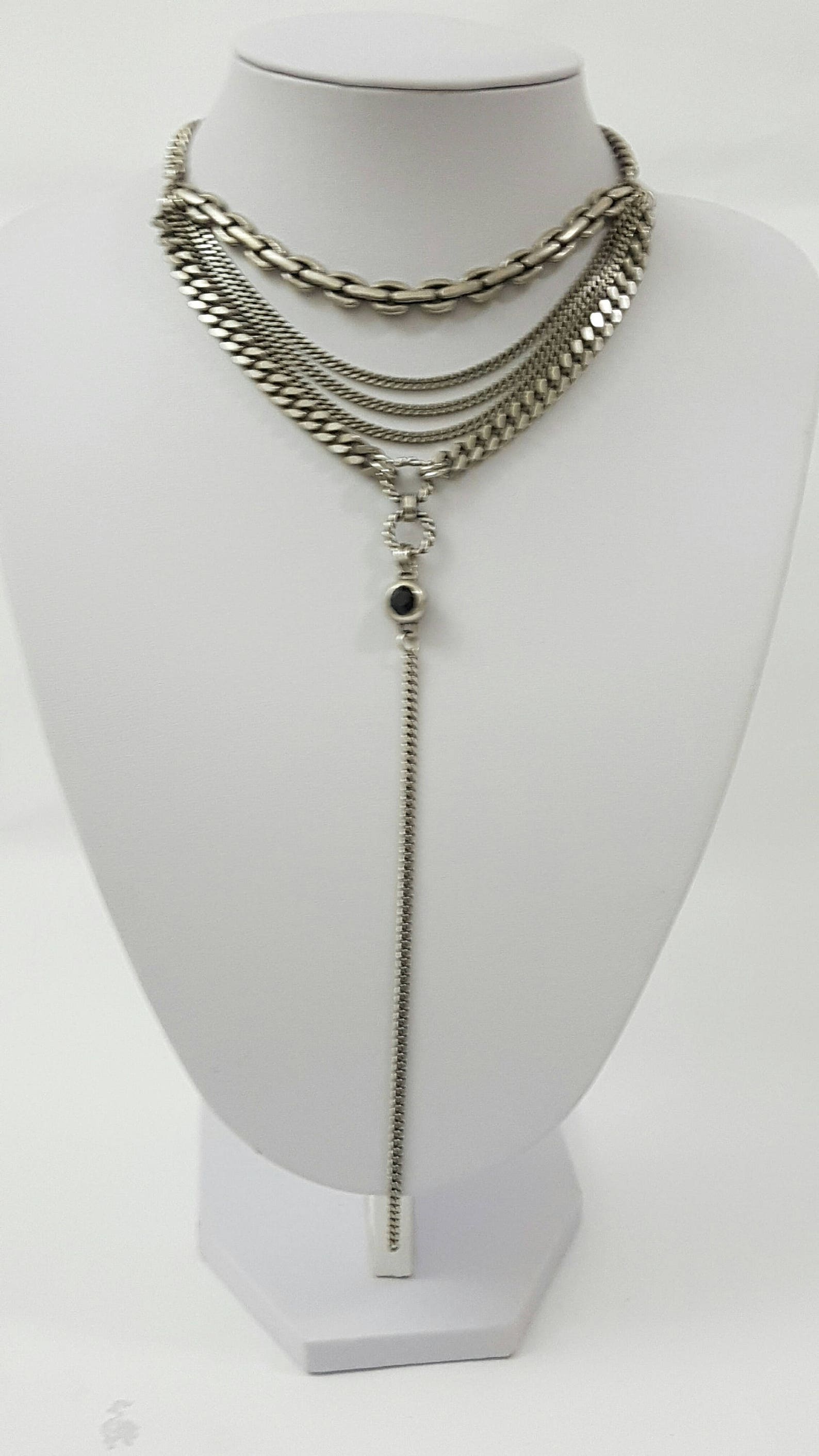 Multi Chain Necklace Multi Strand Necklace Y Lariat | Etsy