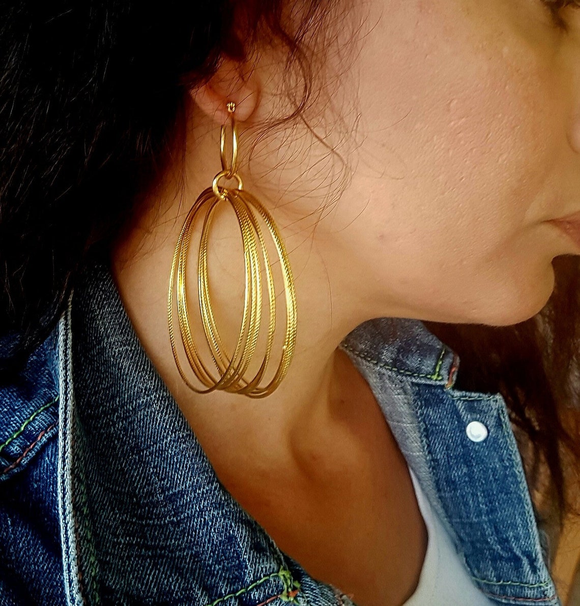 Africa Hoop Earrings - Etsy