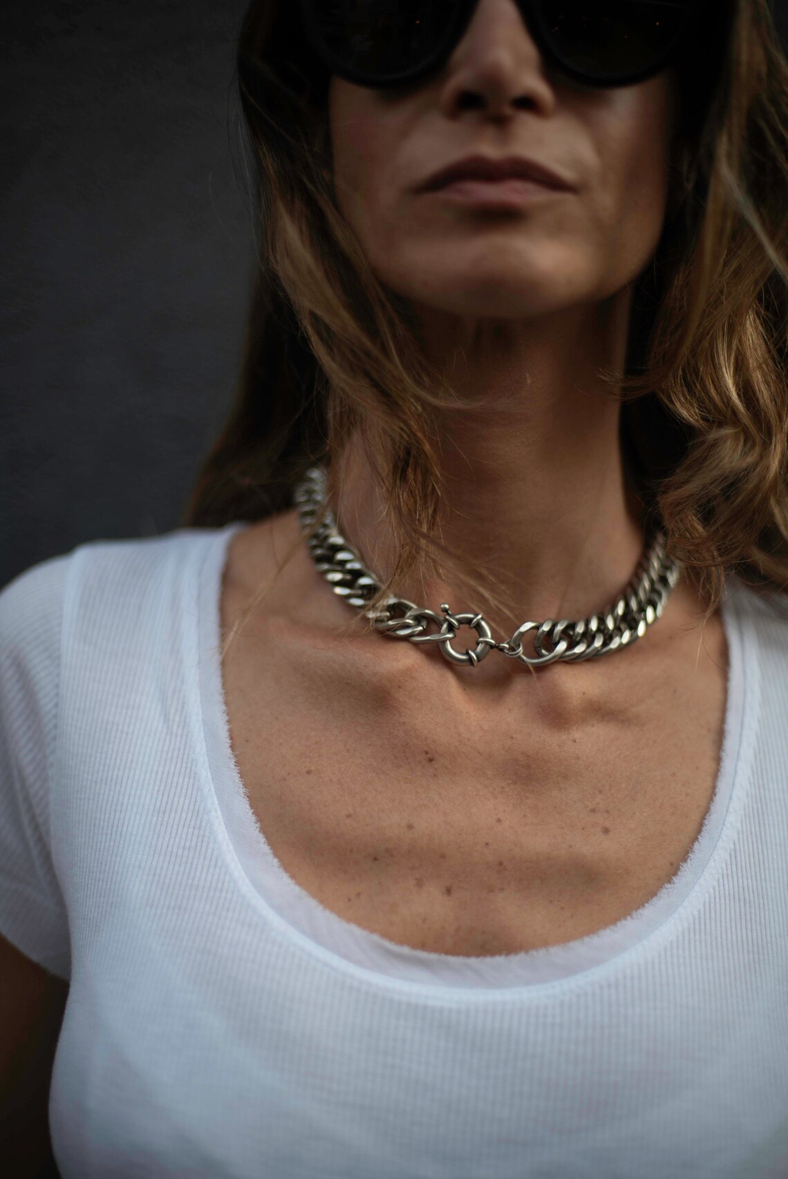 Chunky Link Necklace Thick Chain Necklace Statement Link - Etsy