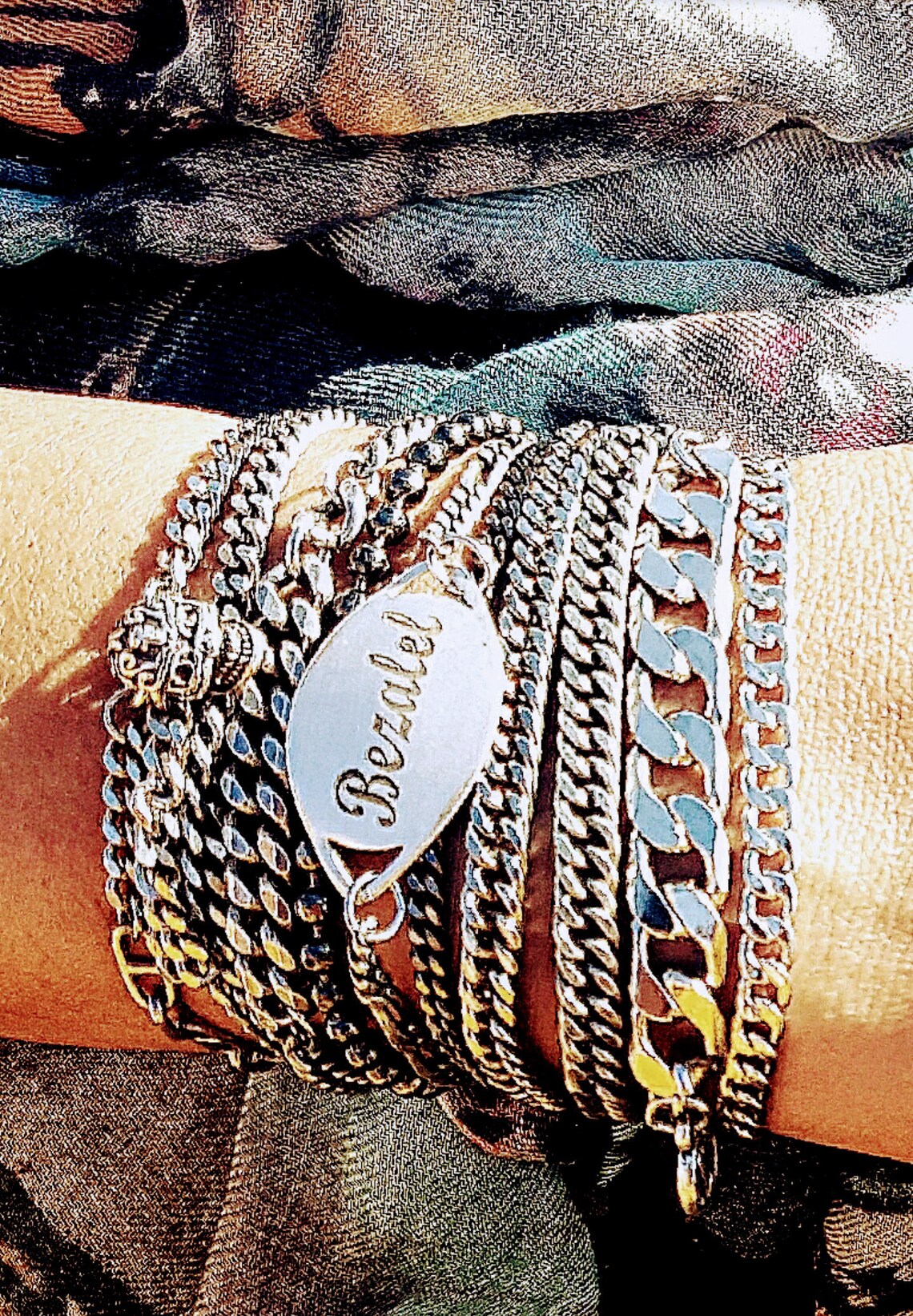 Multi chains bracelet statement chains bracelet layer | Etsy